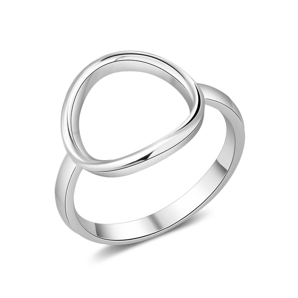 Simple 925 Sterling Silver Round Circle Ring - Jewelry Reimagine